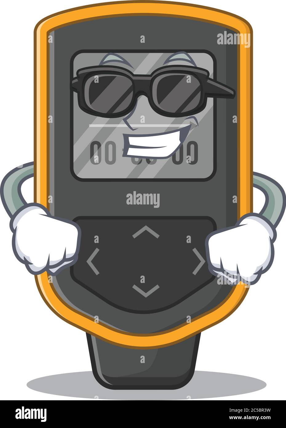 Fabulous dive computer cartoon character wearing classy black glasses ...