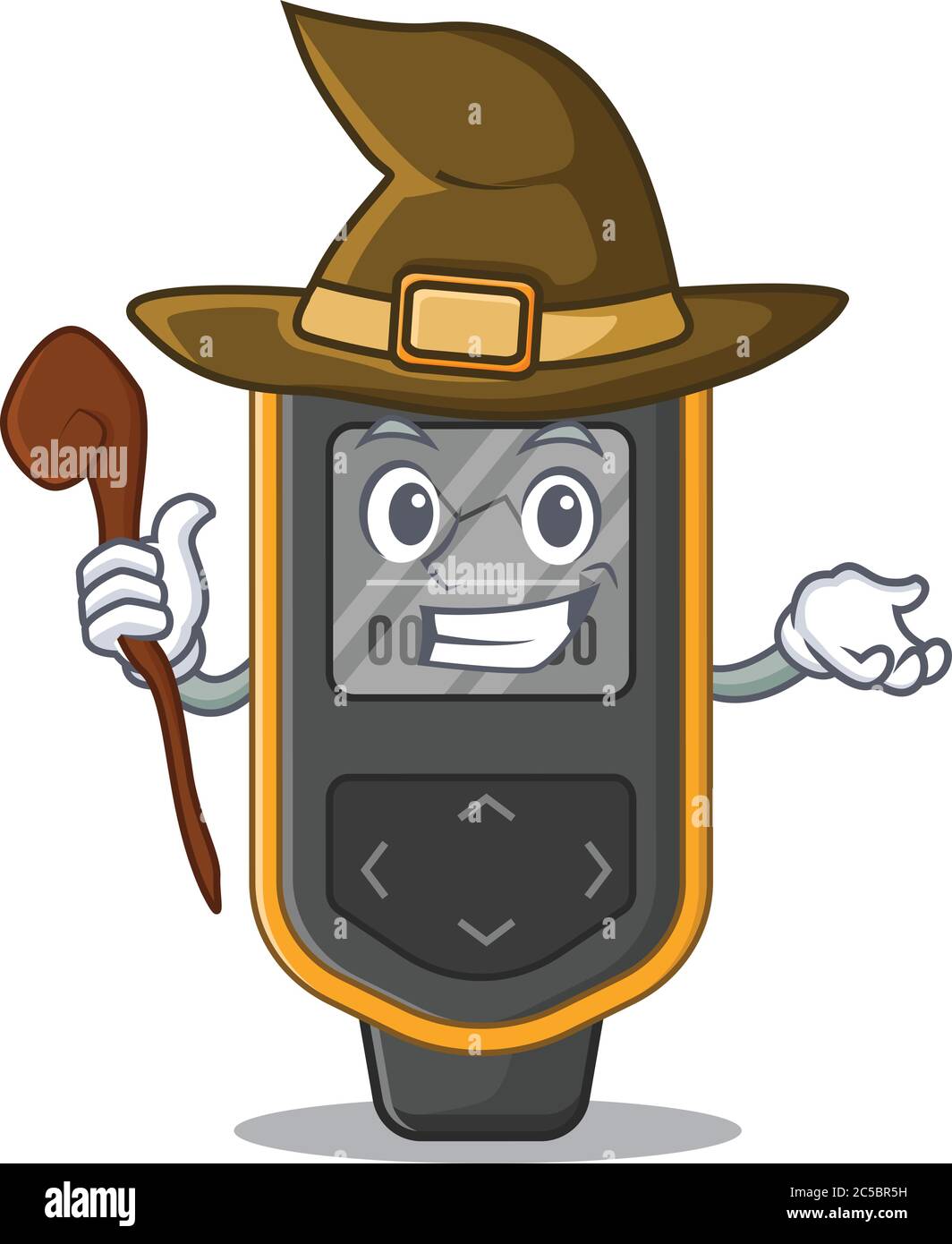 sneaky witch dive computer cartoon character design Stock Vector Image ...