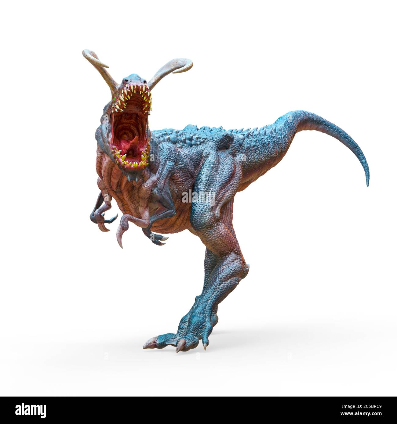 alien dinosaur in a white background, 3d illustration Stock Photo - Alamy