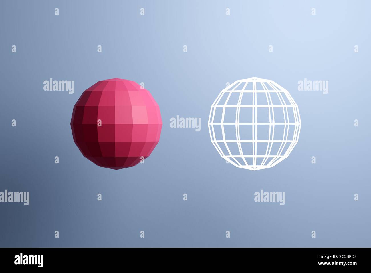 3d illustration of a pink ball, consisting of a large number of ...
