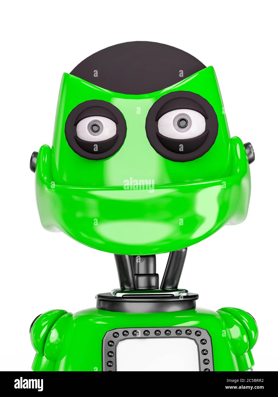 robot cartoon id profile, 3d illustration Stock Photo - Alamy