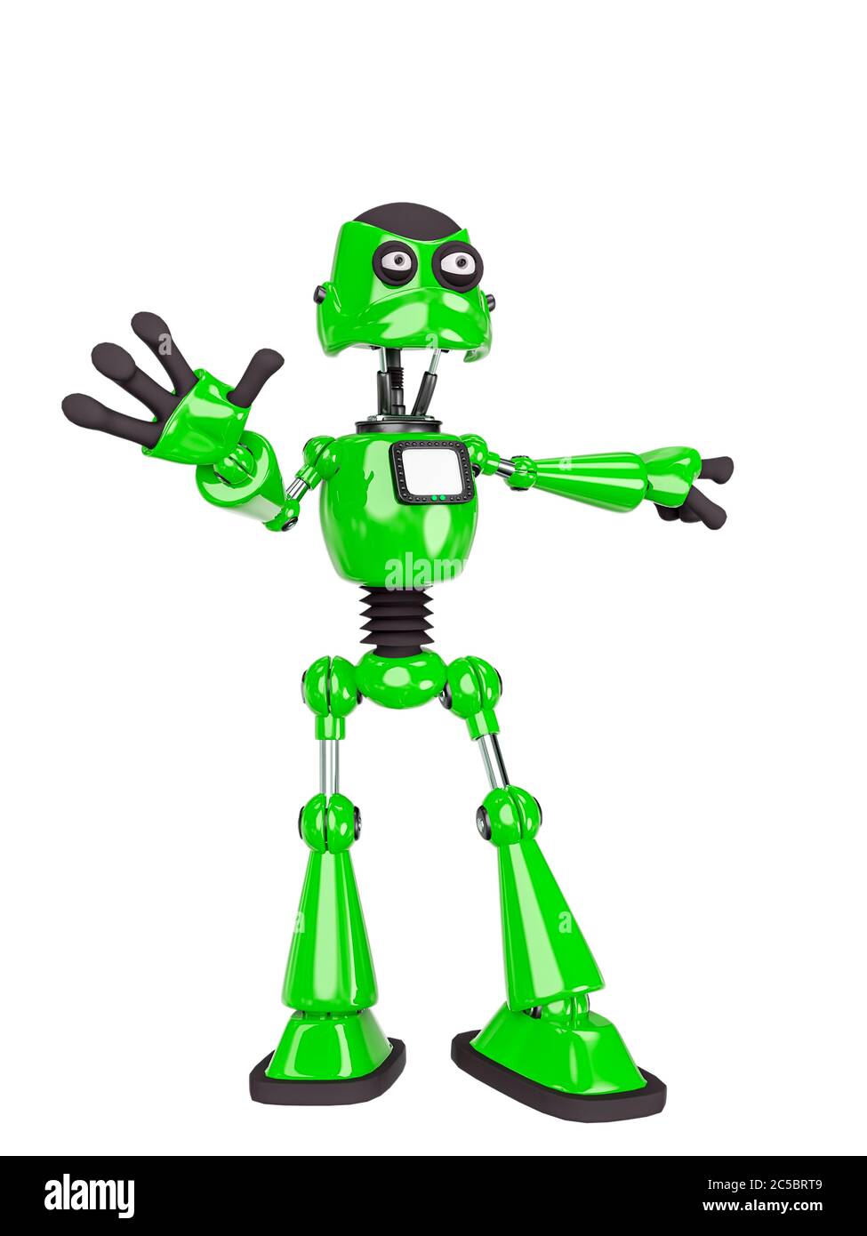 robot cartoon saying it was not me, 3d illustration Stock Photo - Alamy