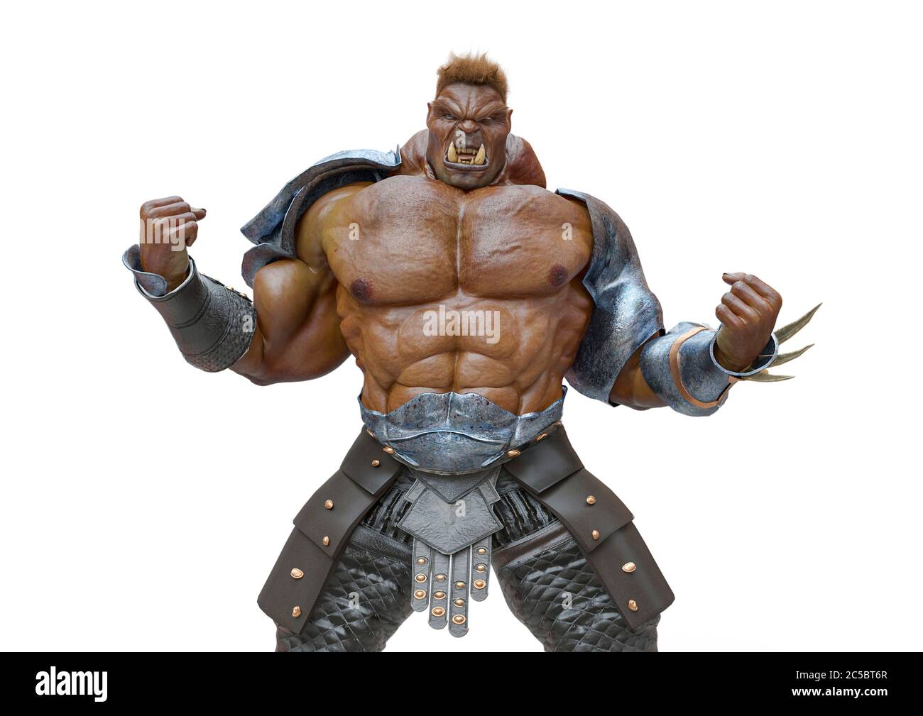 orc is angry in a white background, 3d illustration Stock Photo - Alamy