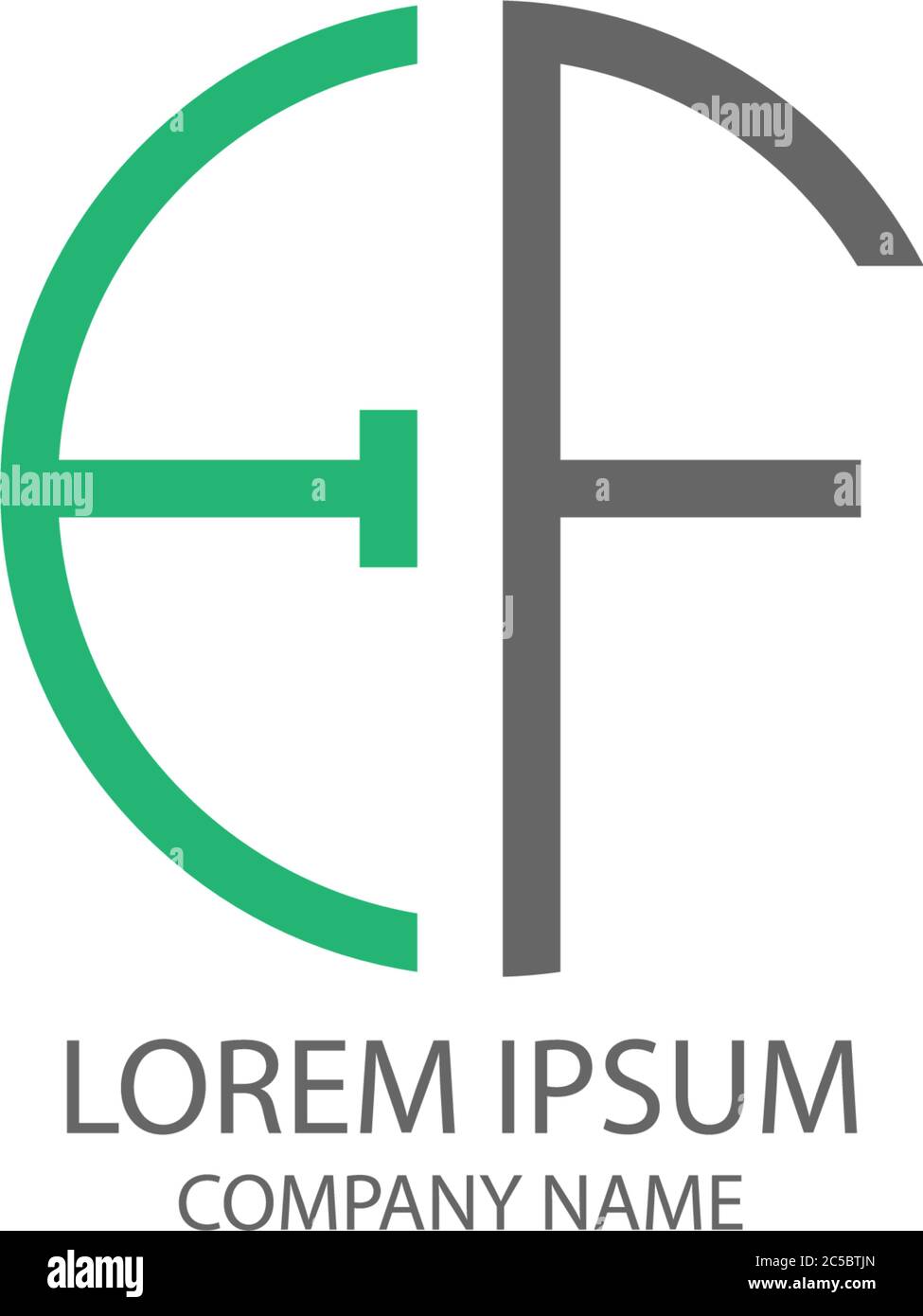 Circle EF logo letter design concept in orange and black colors Stock ...