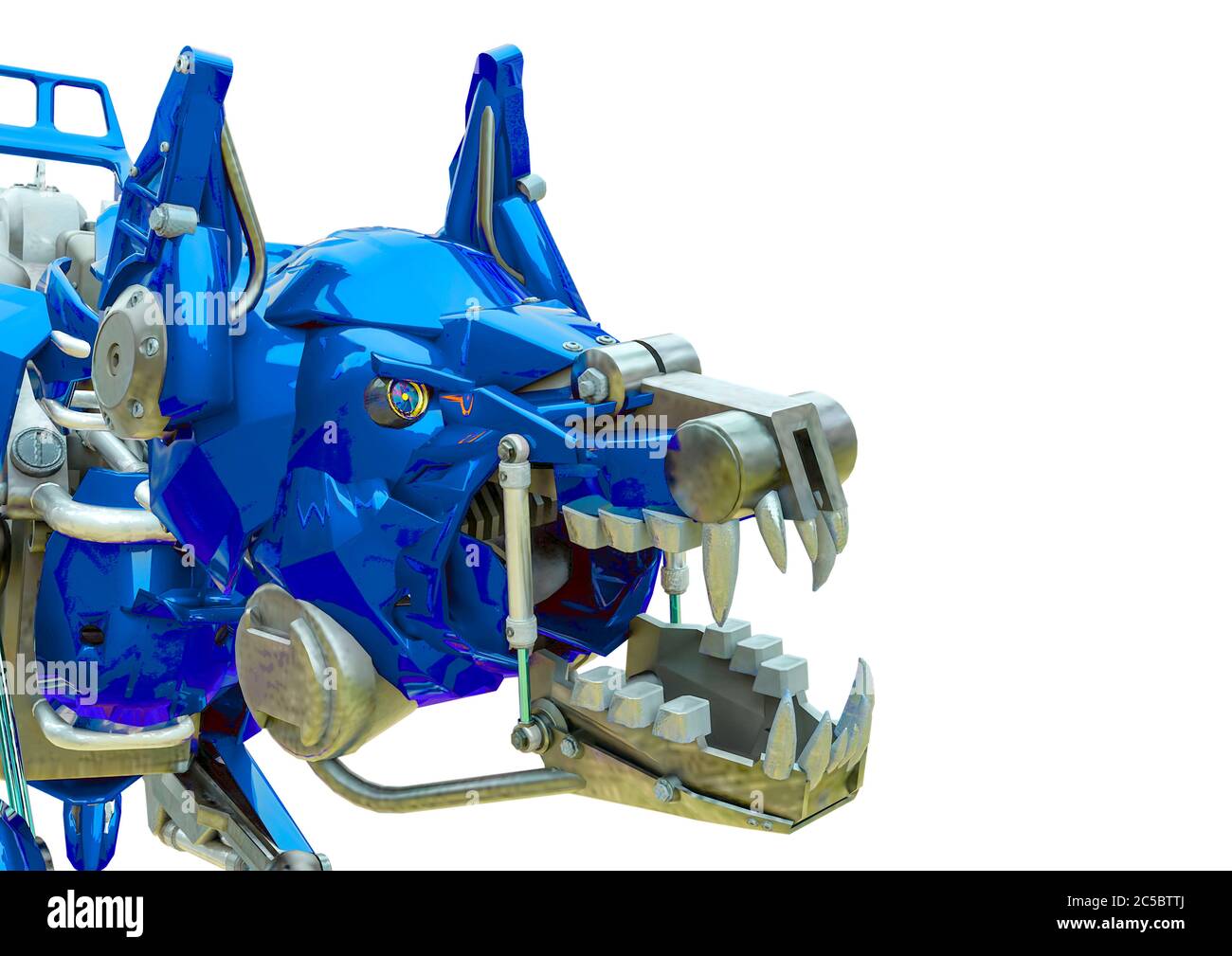 cyber dog close up, 3d animation Stock Photo - Alamy