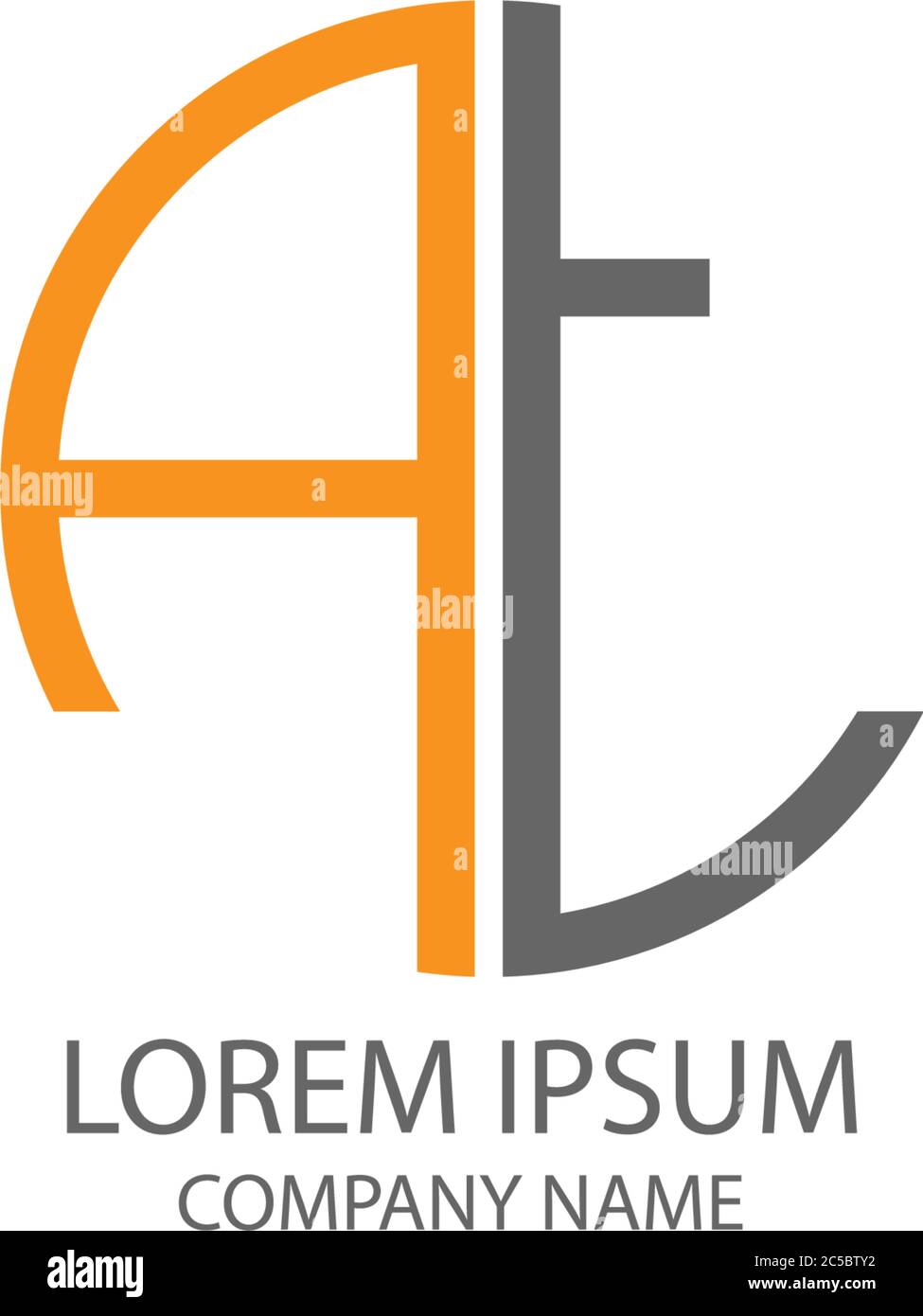 Circle At logo letter design concept in orange and black colors Stock ...