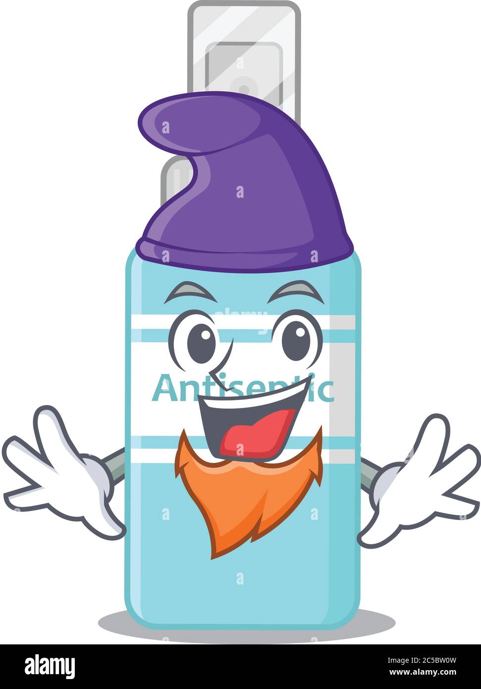A gorgeous cartoon design of antiseptic as an Elf fairytale character ...