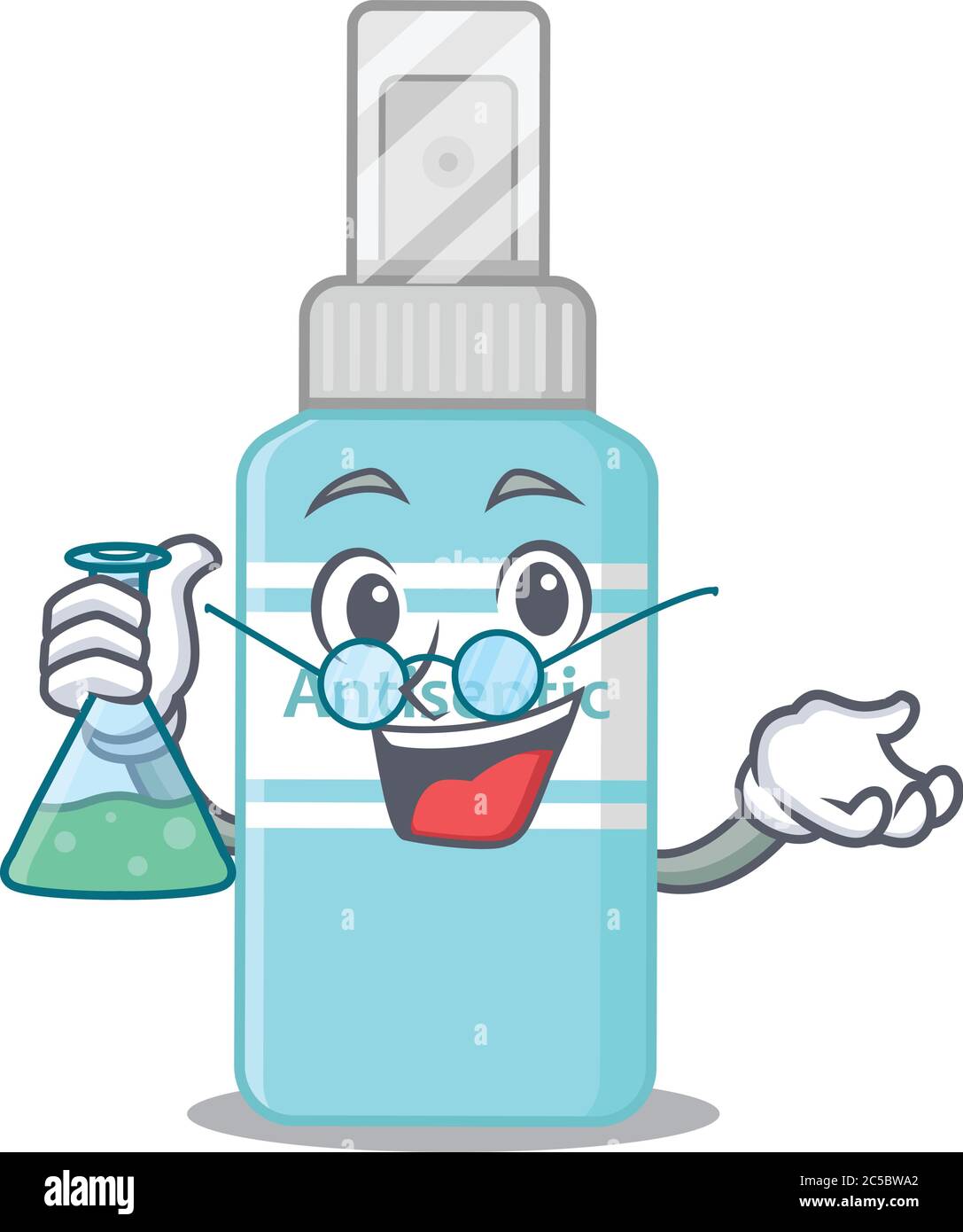 Super Genius Professor of antiseptic Caricature character working on a ...