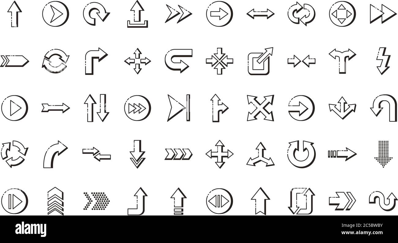 bundle of arrows set icons vector illustration design Stock Vector ...