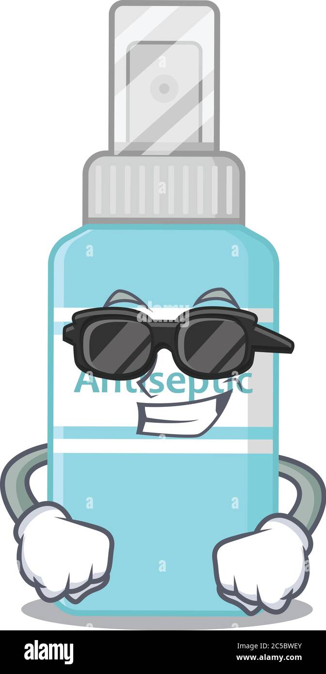 Fabulous antiseptic cartoon character wearing classy black glasses ...