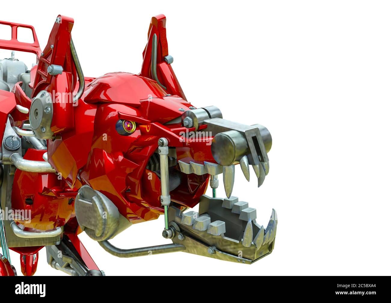 cyber dog close up, 3d animation Stock Photo - Alamy