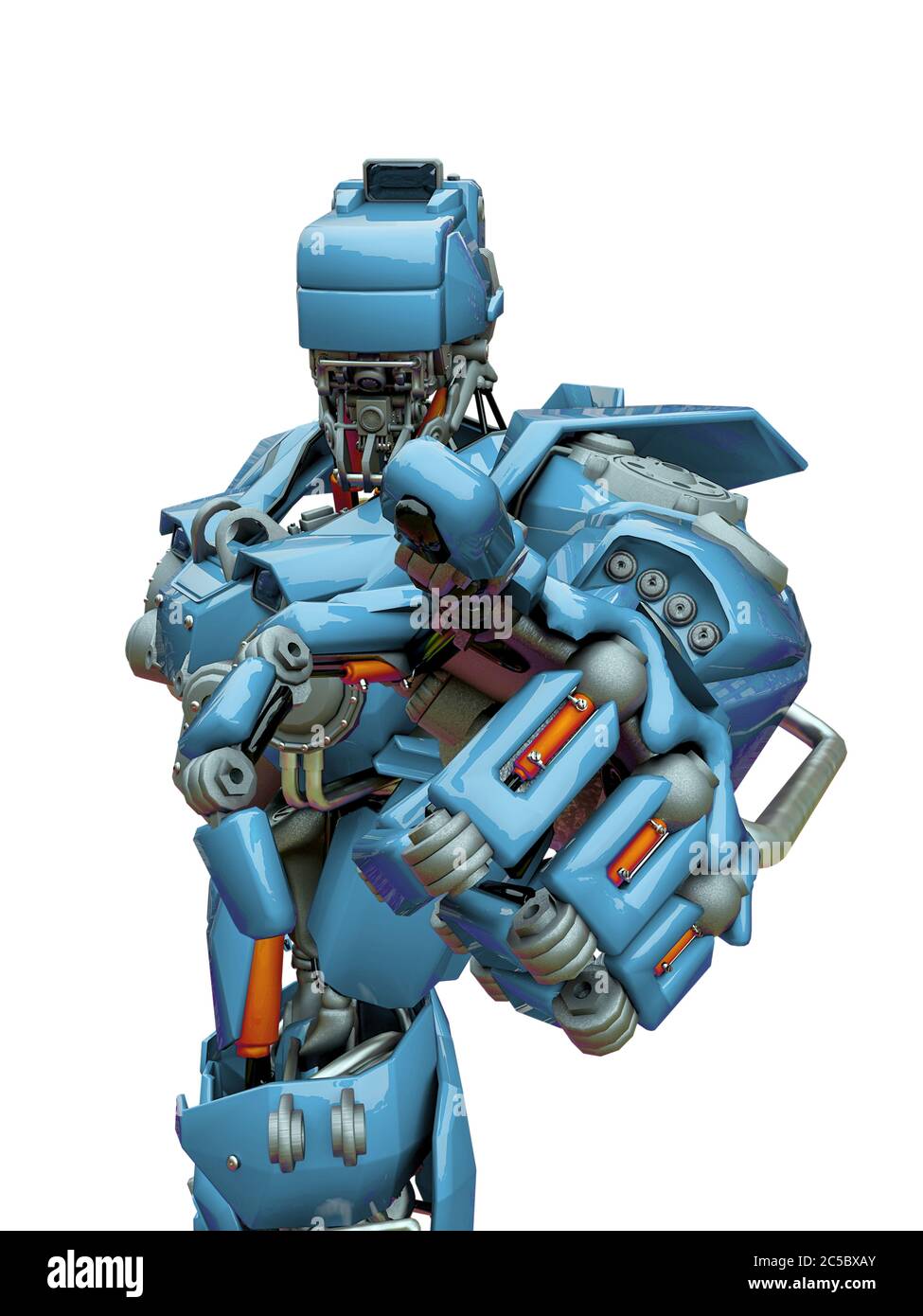 mechanical soldier wants you, 3d illustration Stock Photo - Alamy
