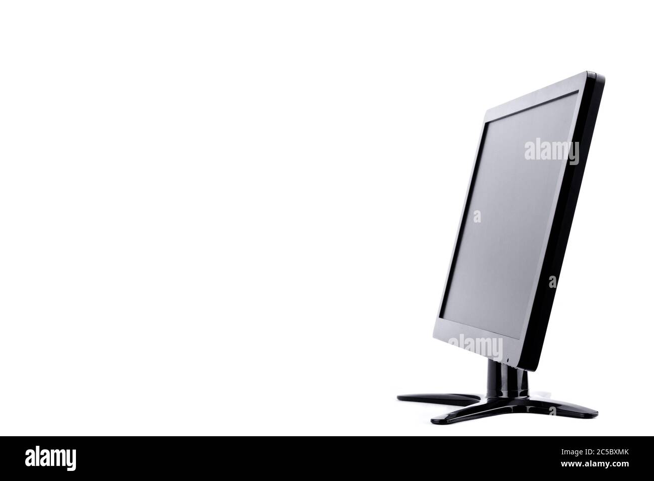 LED monitor computer display of side on white background hardware ...