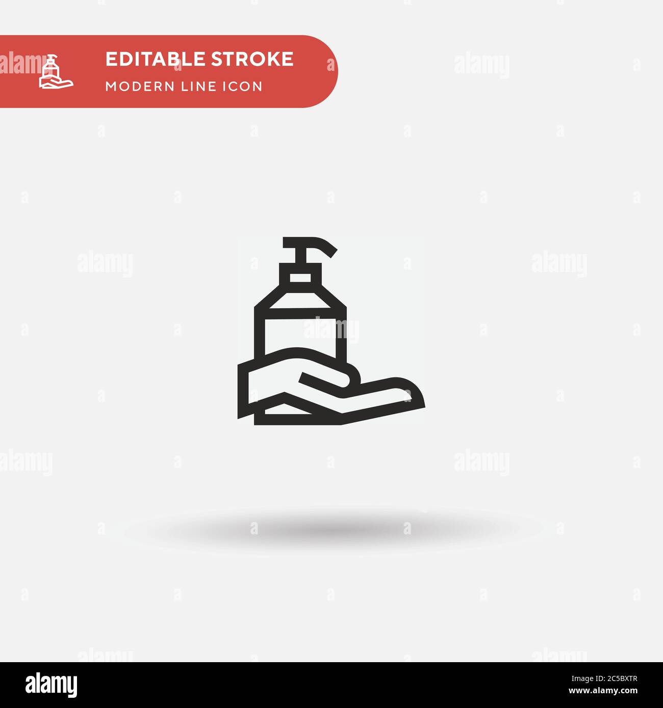Hydroalcoholic Gel Simple vector icon. Illustration symbol design ...