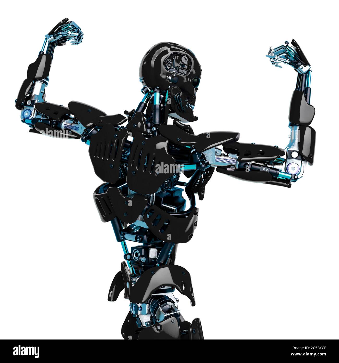 android gym pose, 3d illustration Stock Photo - Alamy