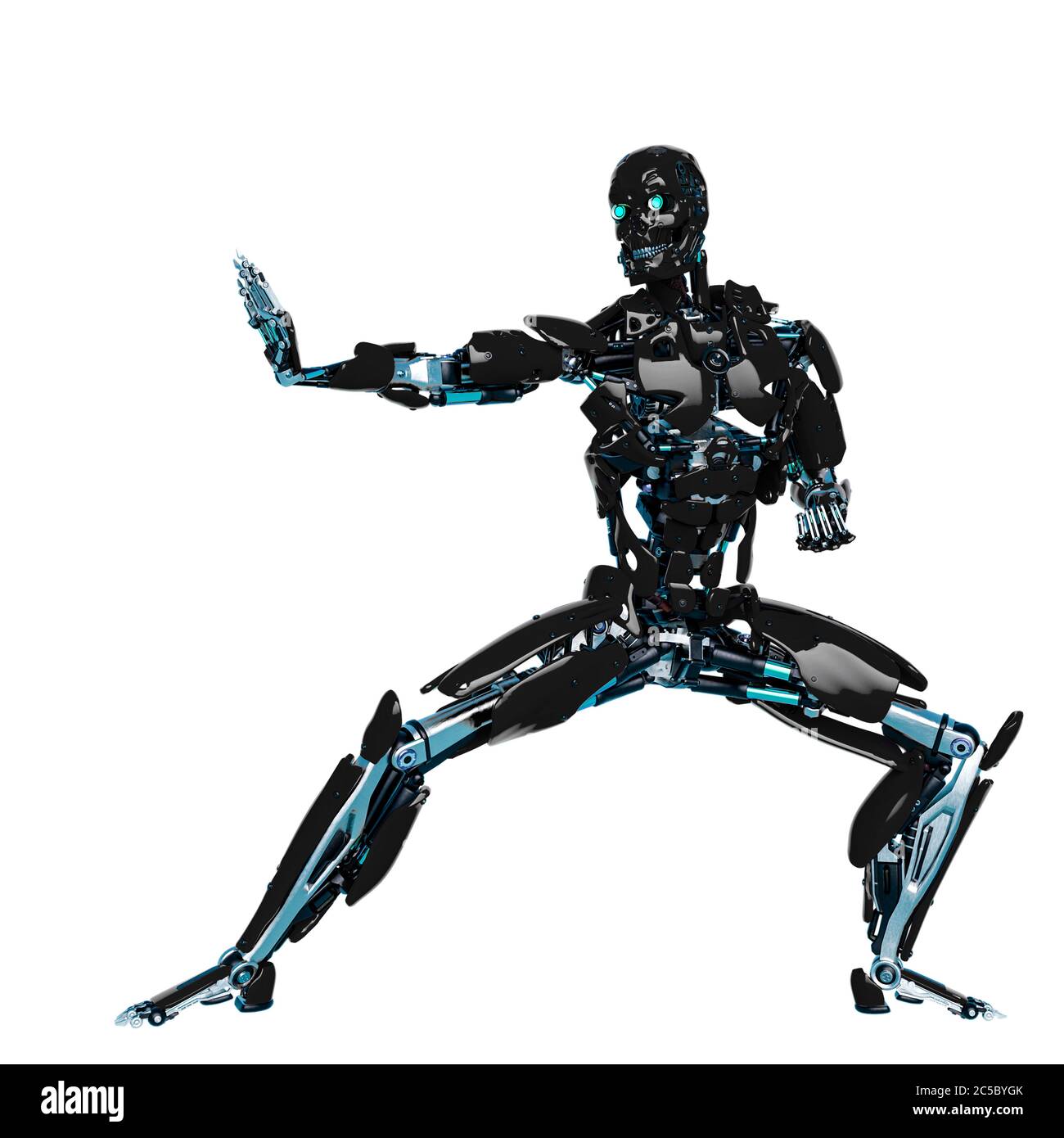 android karate pose, 3d illustration Stock Photo - Alamy