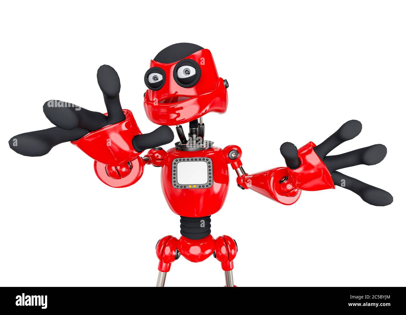 Cartoon computer mascot Cut Out Stock Images & Pictures - Alamy