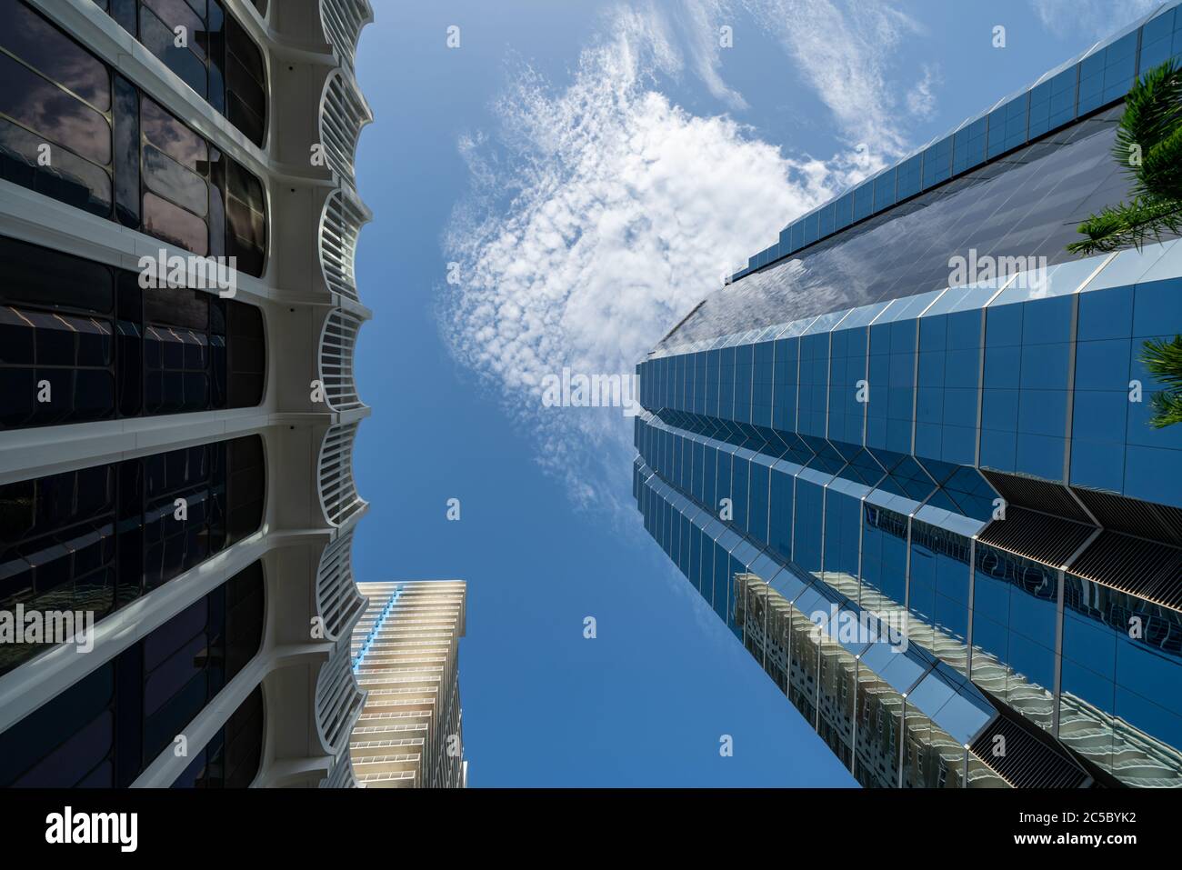 Low angle shot of highrise towers Stock Photo - Alamy