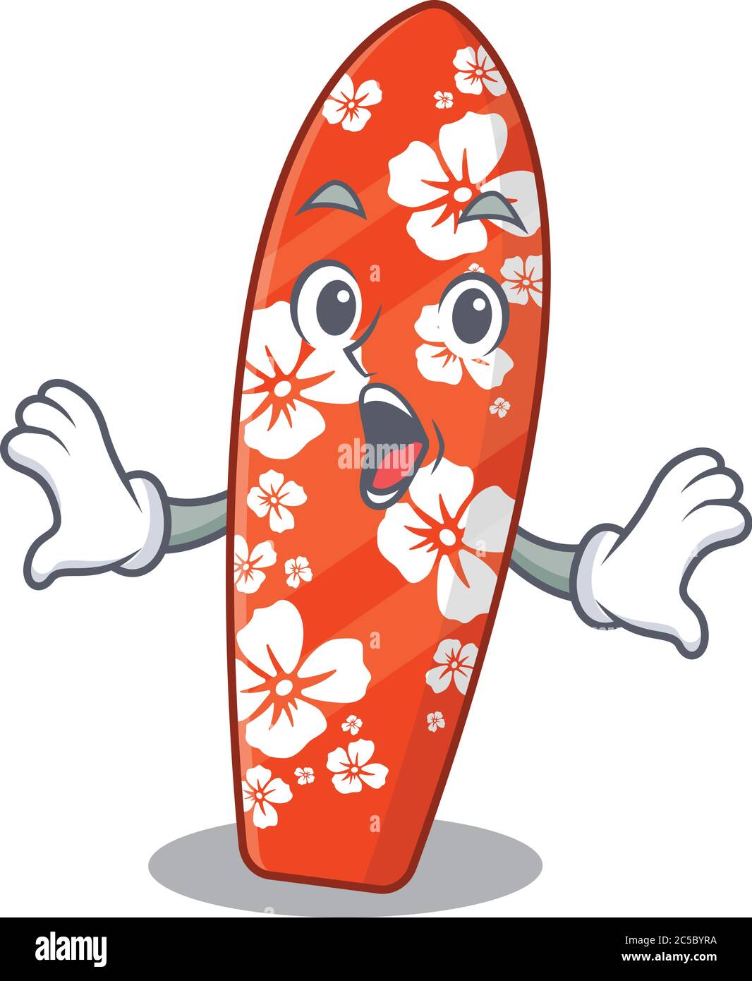 Surfboard mascot design concept hi-res stock photography and images - Alamy