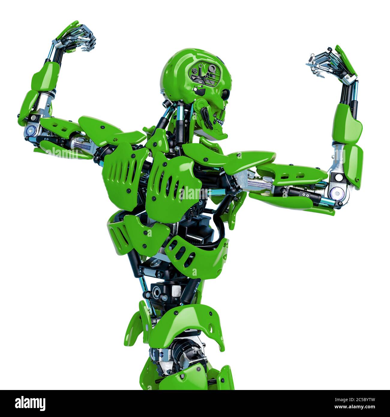 android gym pose, 3d illustration Stock Photo - Alamy