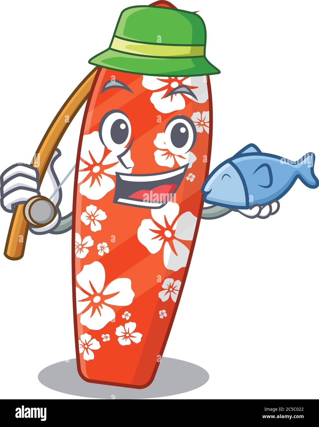 Cartoon design style of surfboard ready goes to fishing Stock Vector ...