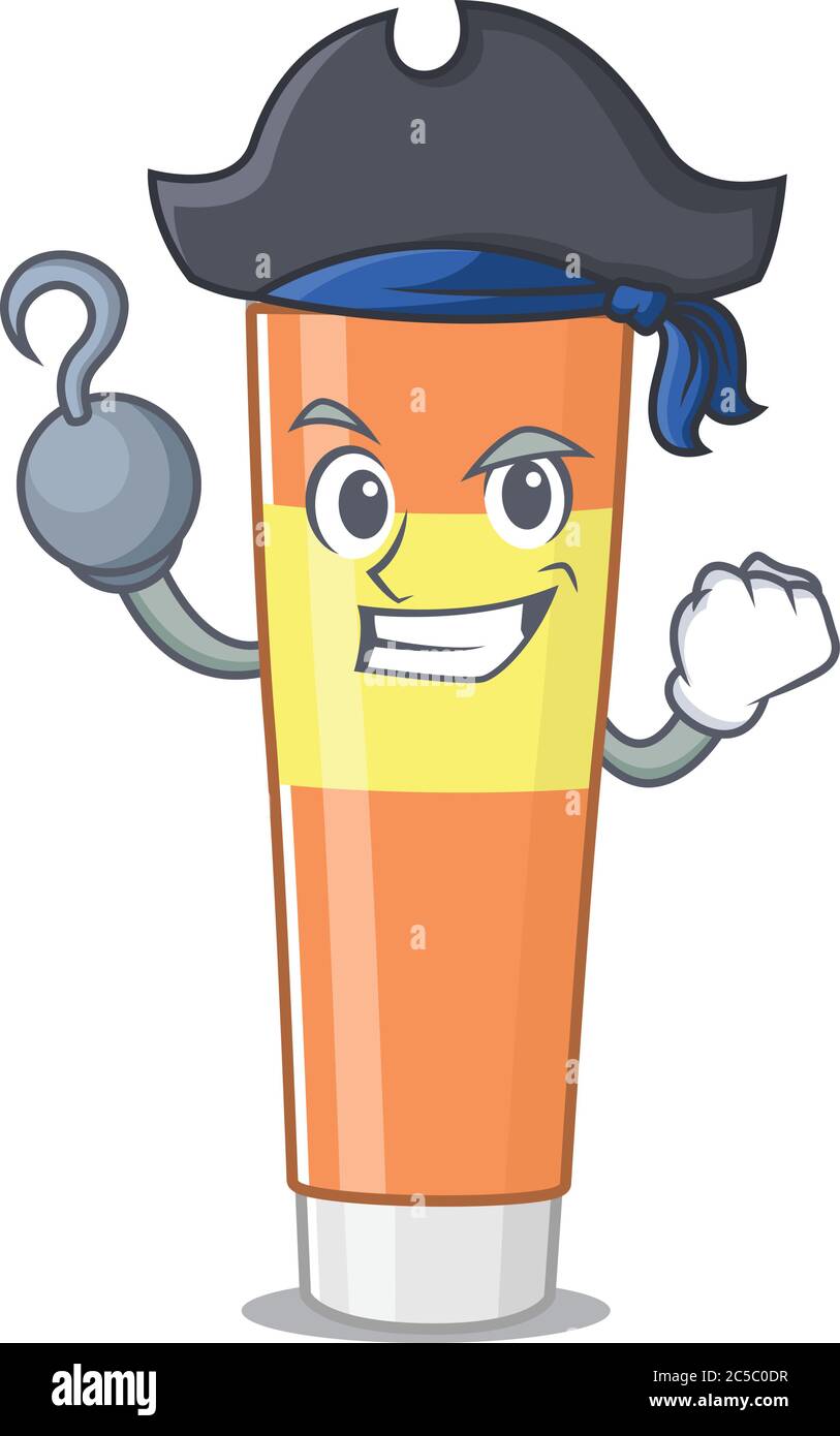 one hook hands Pirate character toothpaste cartoon design Stock Vector ...