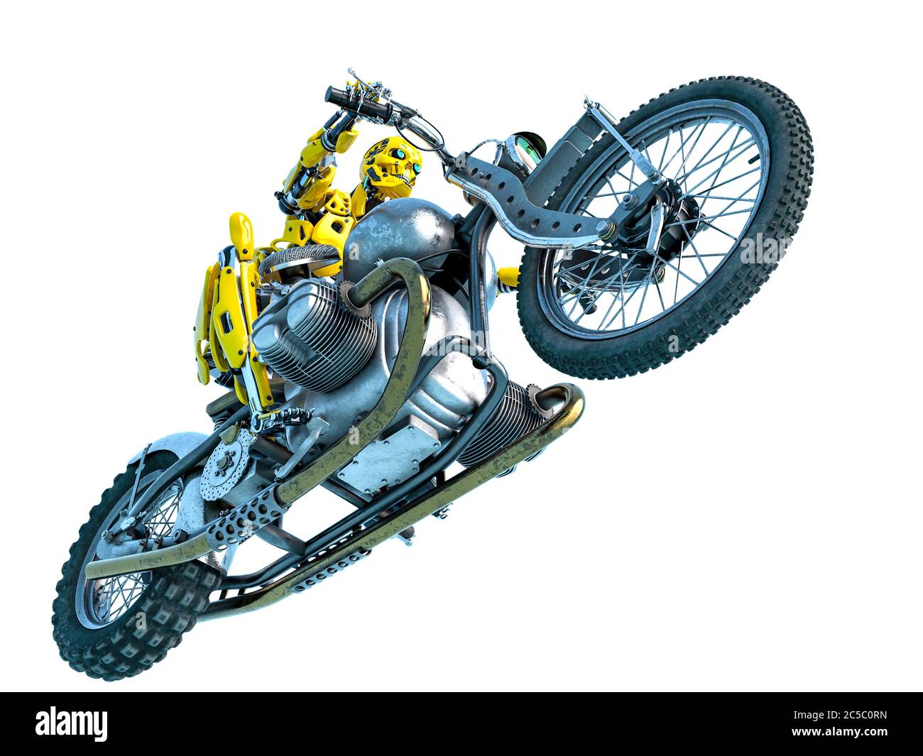 Skeleton riding a motorcycle hi-res stock photography and images - Alamy