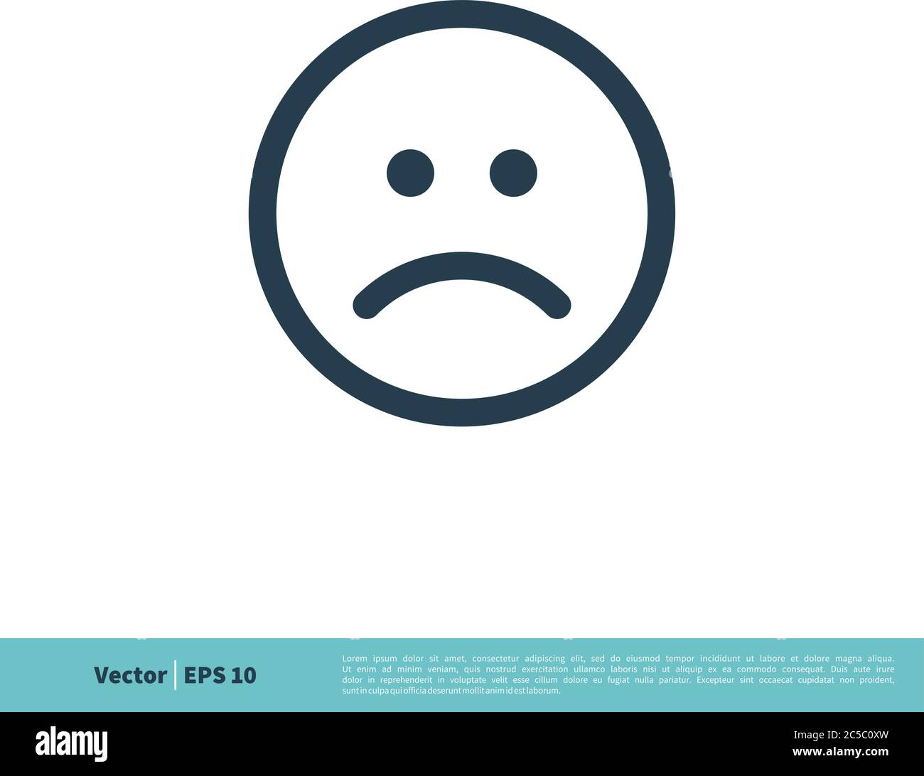 Sad Emoticon Icon Vector Logo Template Illustration Design. Vector EPS ...