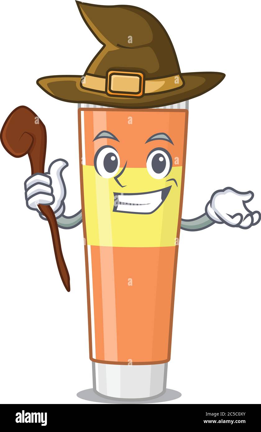 sneaky witch toothpaste cartoon character design style Stock Vector ...