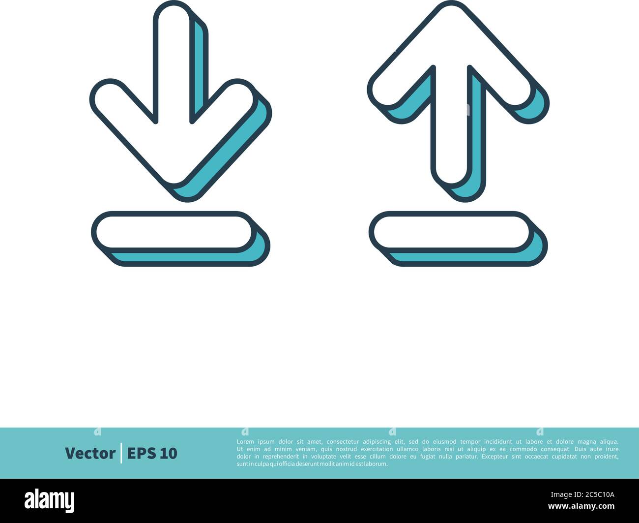 Download and Upload Arrow Icon Vector Logo Template Illustration Design ...