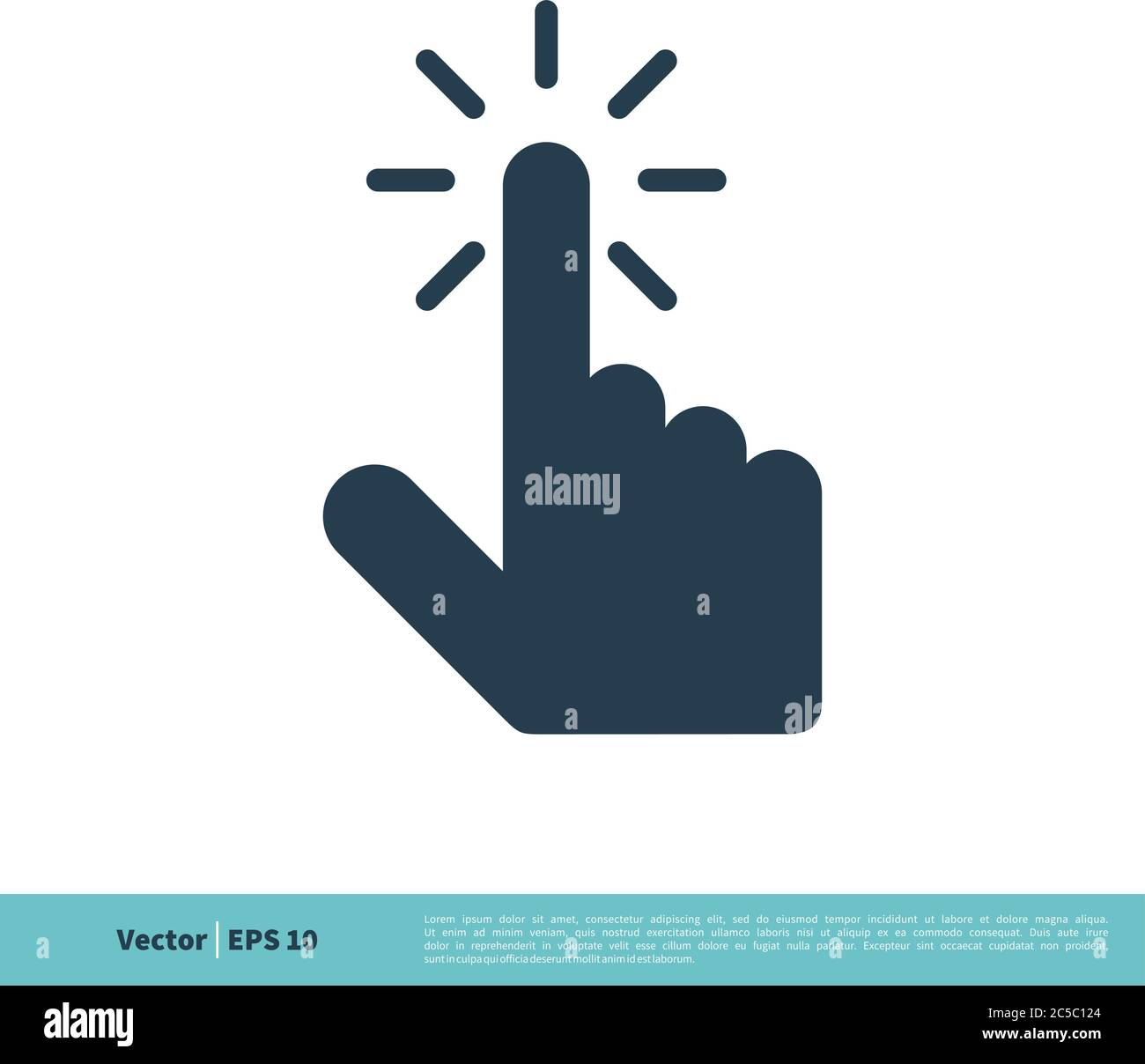 Click hand logo hi-res stock photography and images - Alamy