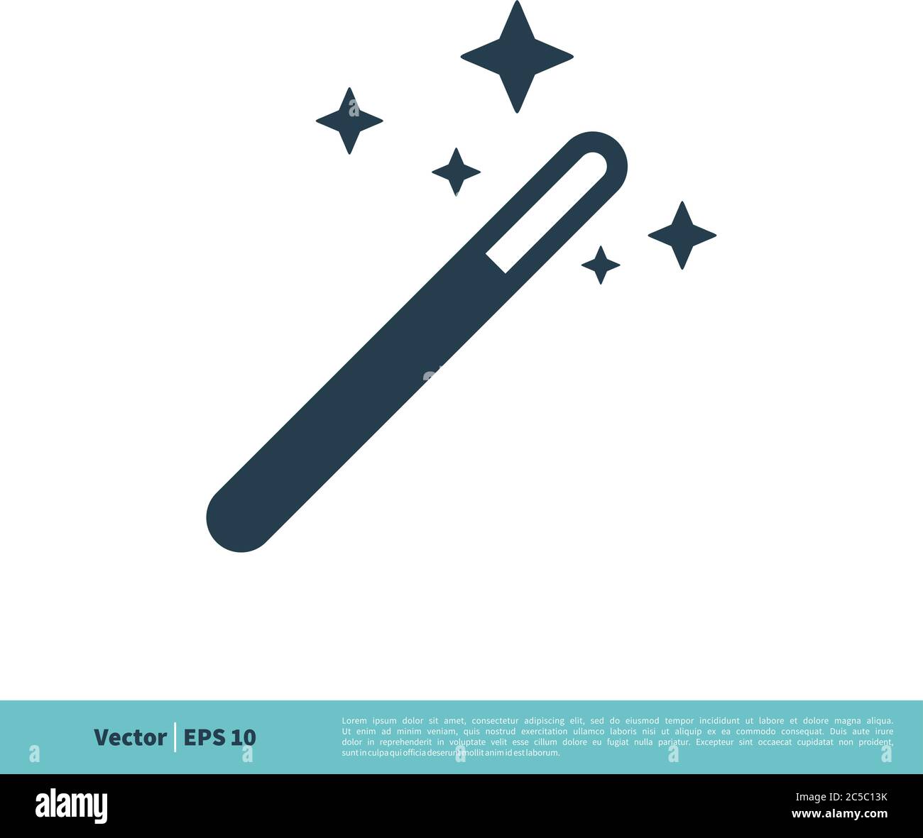 Magic Wand, Magician Stick Wizard Icon Vector Logo Template ...
