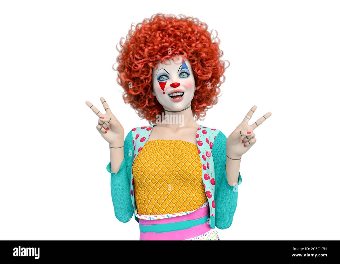 doll clown peace and love. This cute lady in clipping path is very ...