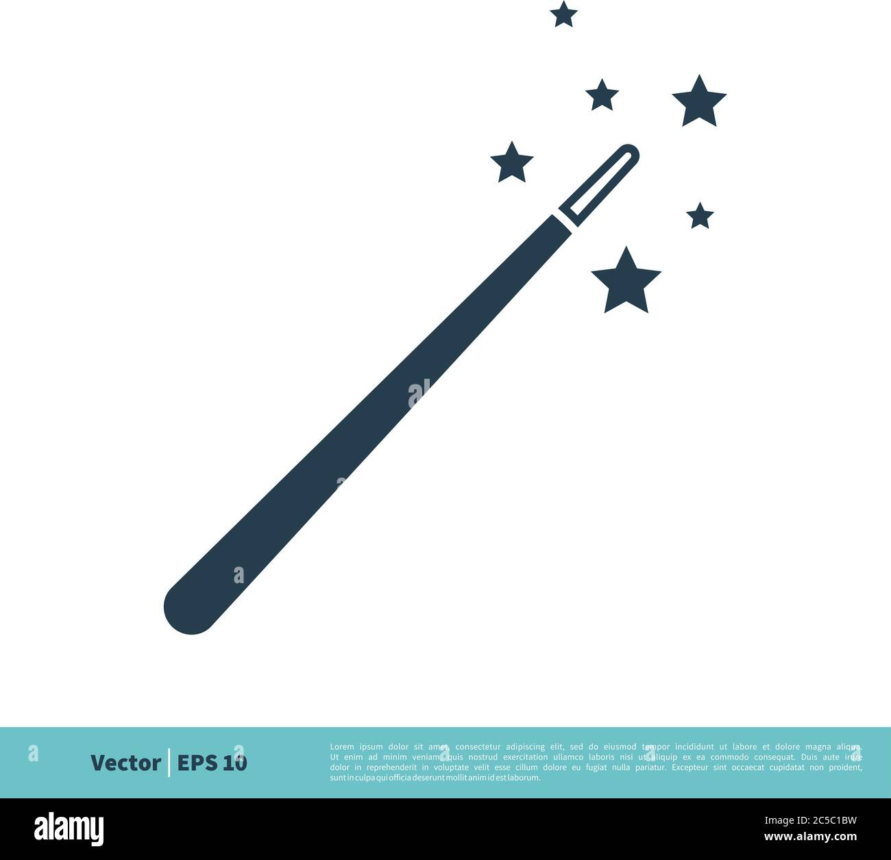 Magic Wand, Magician Stick Wizard Icon Vector Logo Template ...