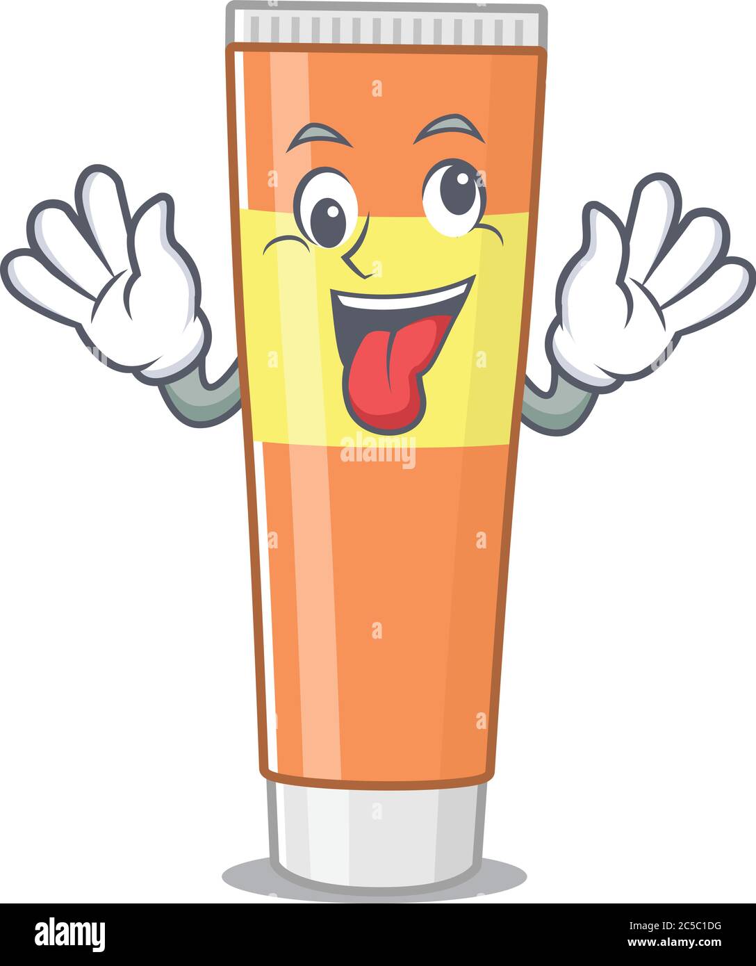 A mascot design of toothpaste having a funny crazy face Stock Vector ...