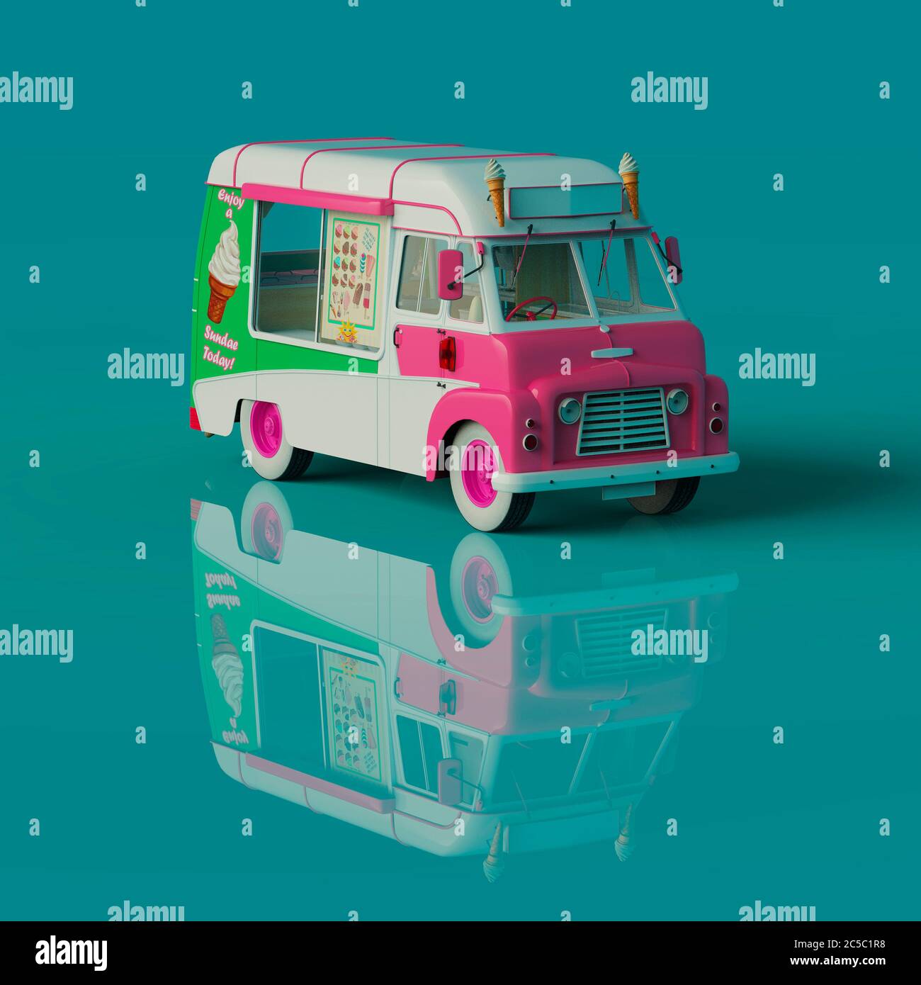 ice cream food truck will put some live in yours creations, 3d ...