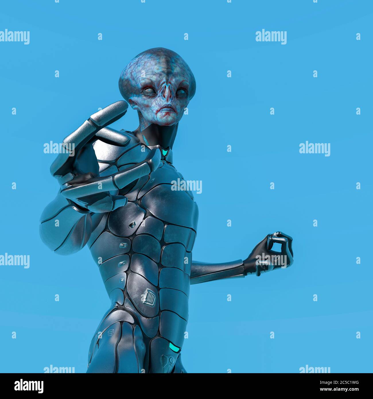 Alien with big head hi-res stock photography and images - Alamy