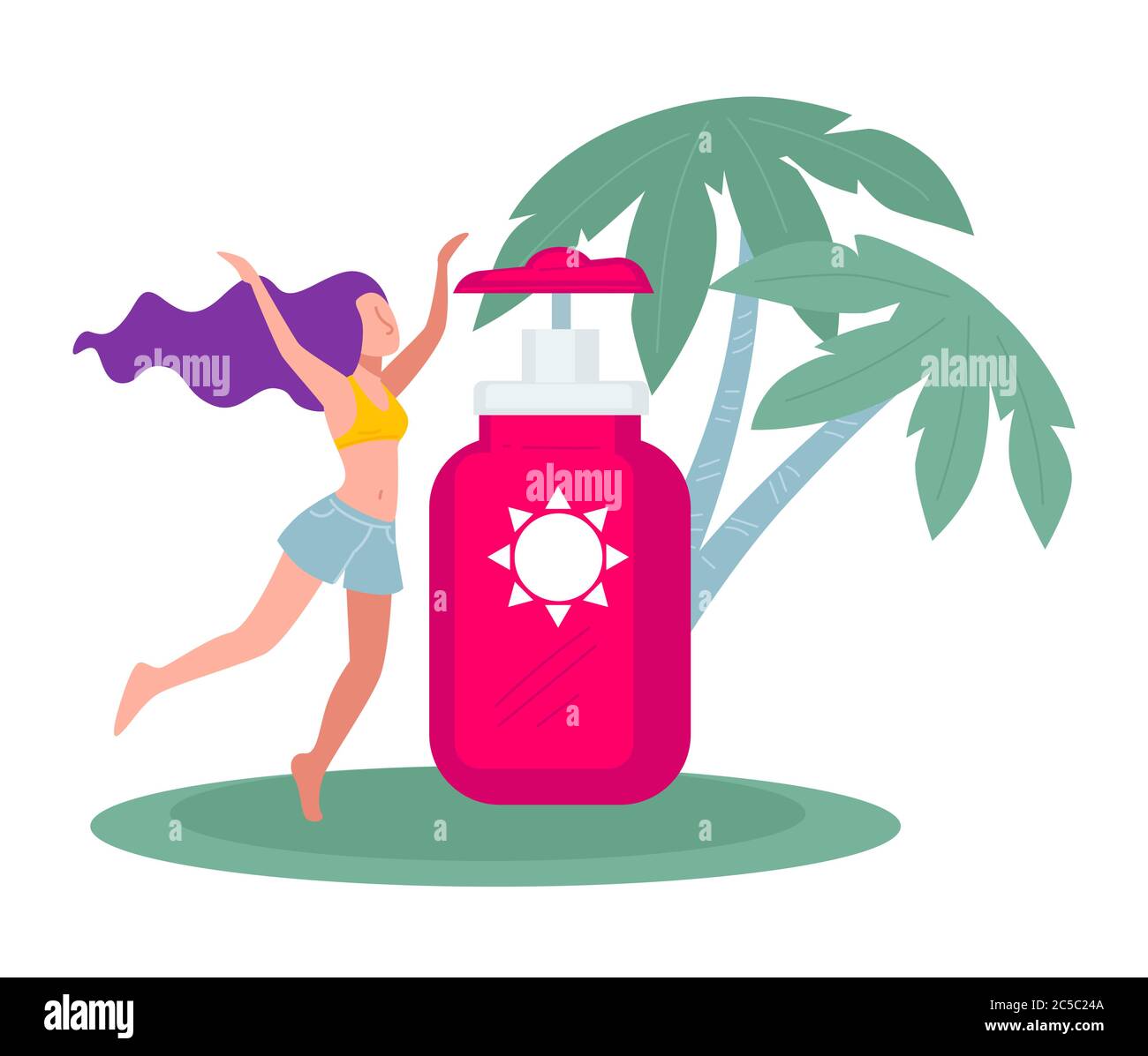 Lady skincare Stock Vector Images - Alamy