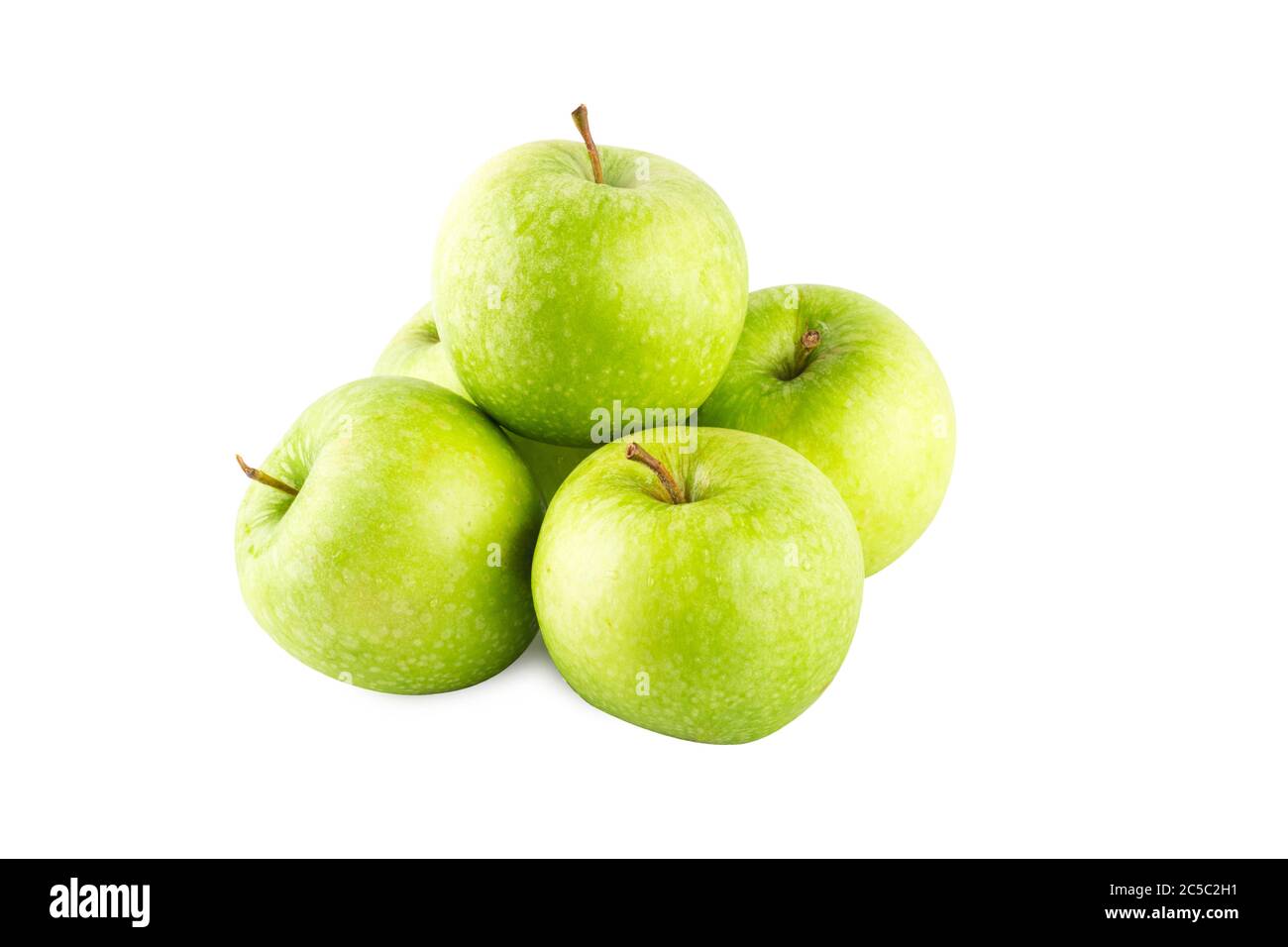 fresh green apple on white background fruit agriculture food isolated ...