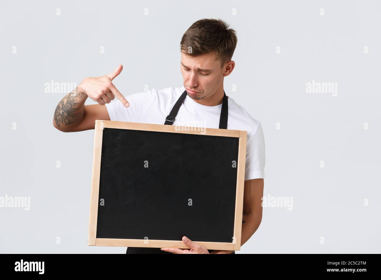 Small retail business owners, cafe and restaurant employees concept ...