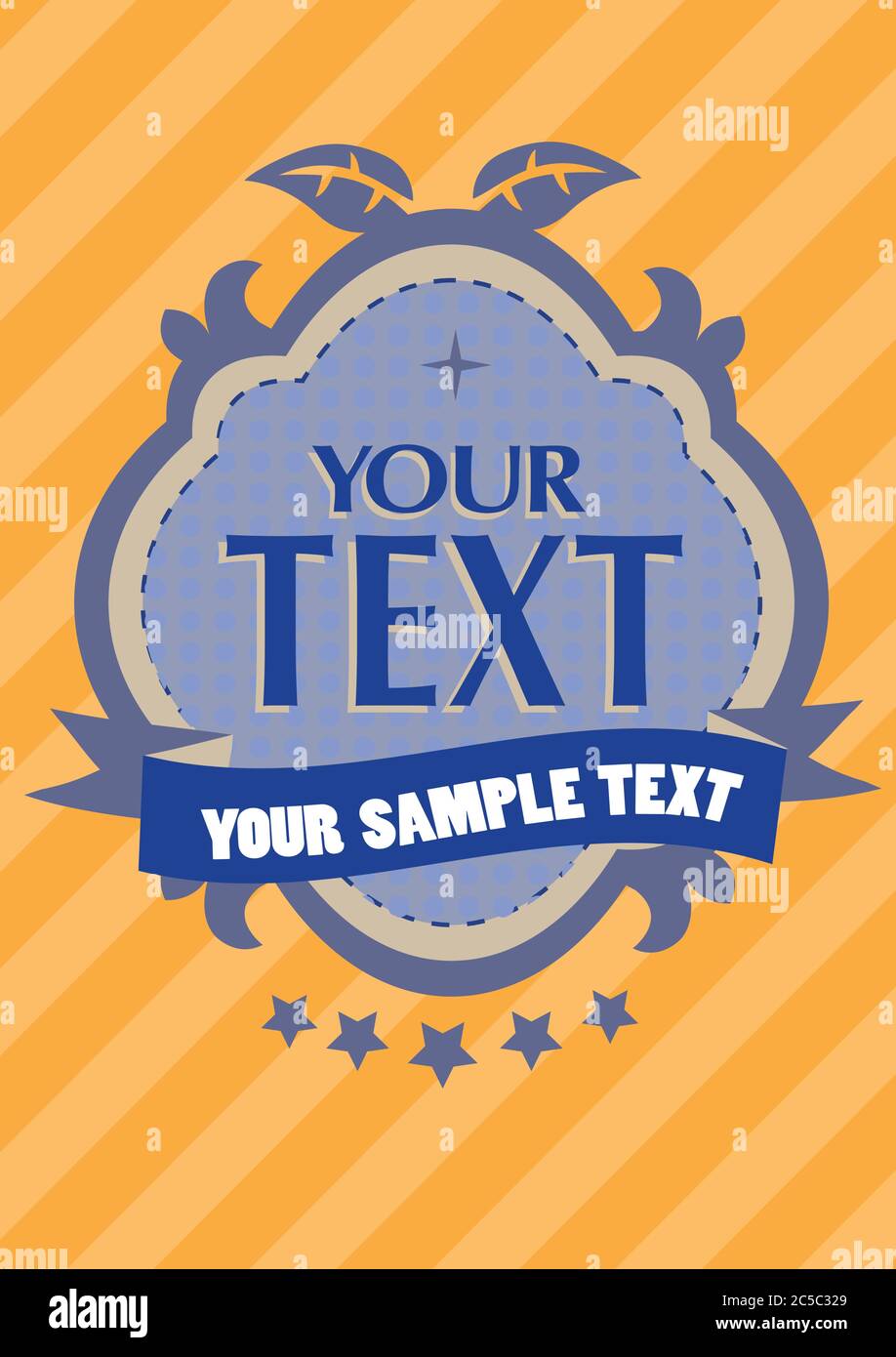 Vector illustration of a modern Vintage Card Design Stock Vector Image ...