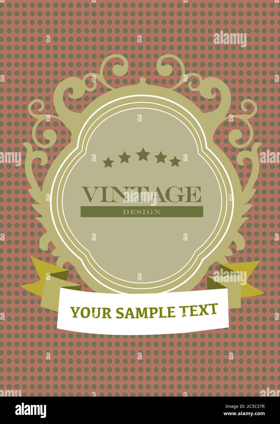 Vector illustration of a modern Vintage Card Design Stock Vector Image ...