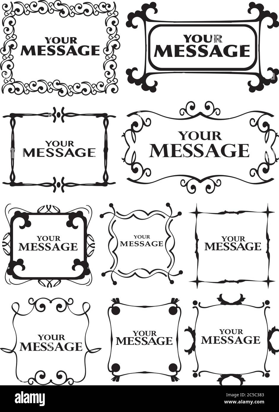 Vector set vintage labels with spaces for own copy Stock Vector Image ...