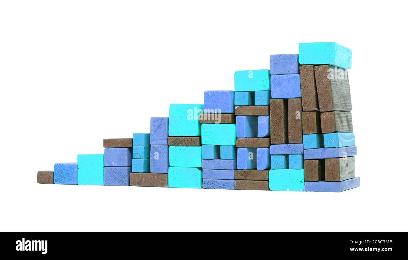 Isolated block stairs leading to nowhere, isolated on white Stock Photo ...
