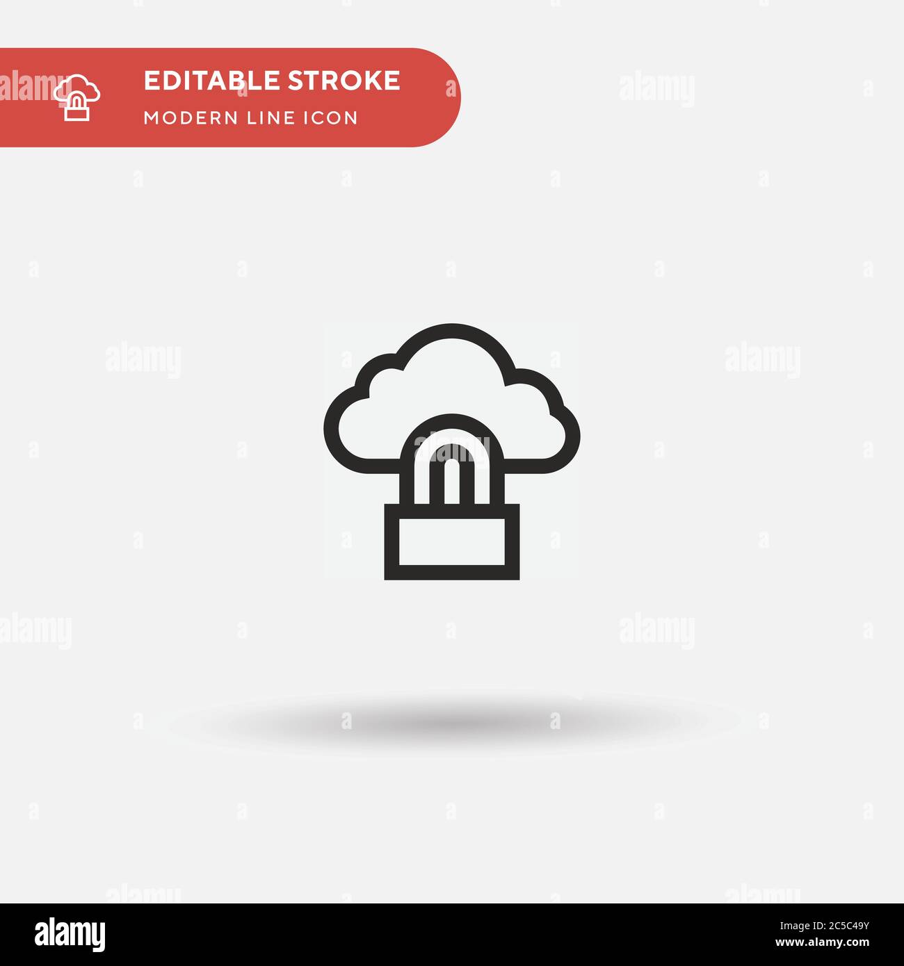 Cloud Computing Simple vector icon. Illustration symbol design template ...