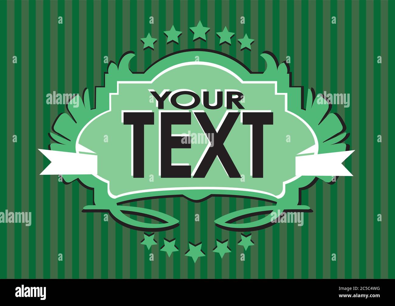 Green-colored vector retro vintage layout design Stock Vector Image ...