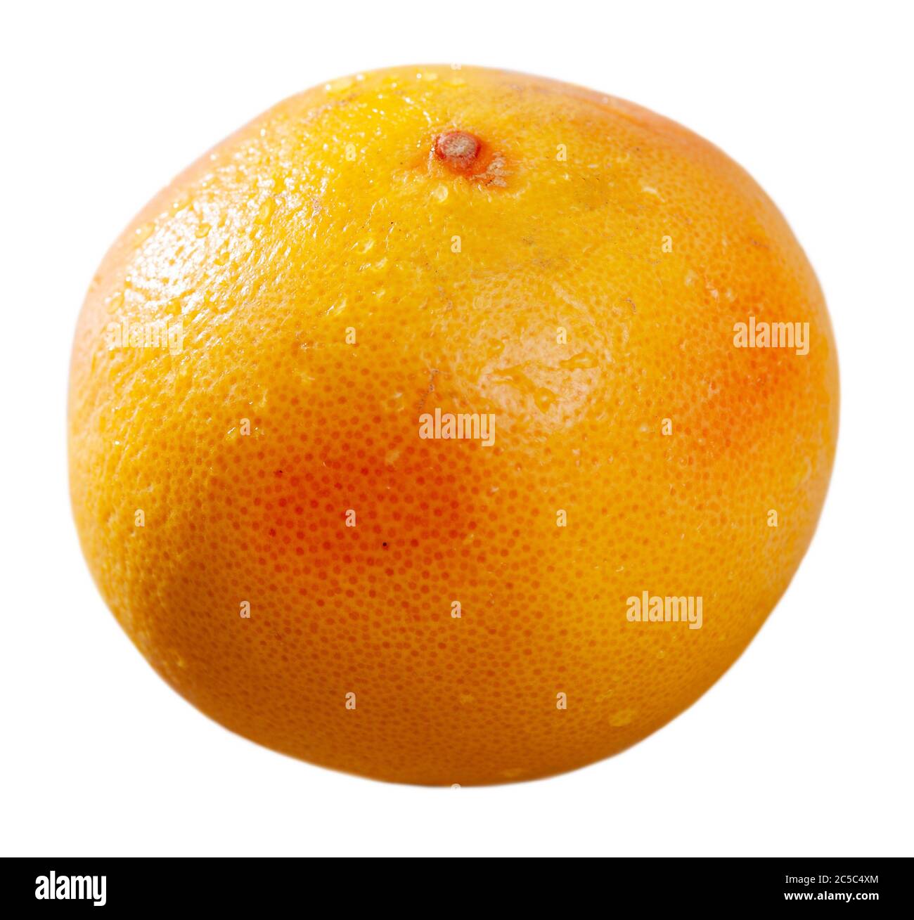Closeup of fresh juicy whole pink pomelo. Isolated over white ...