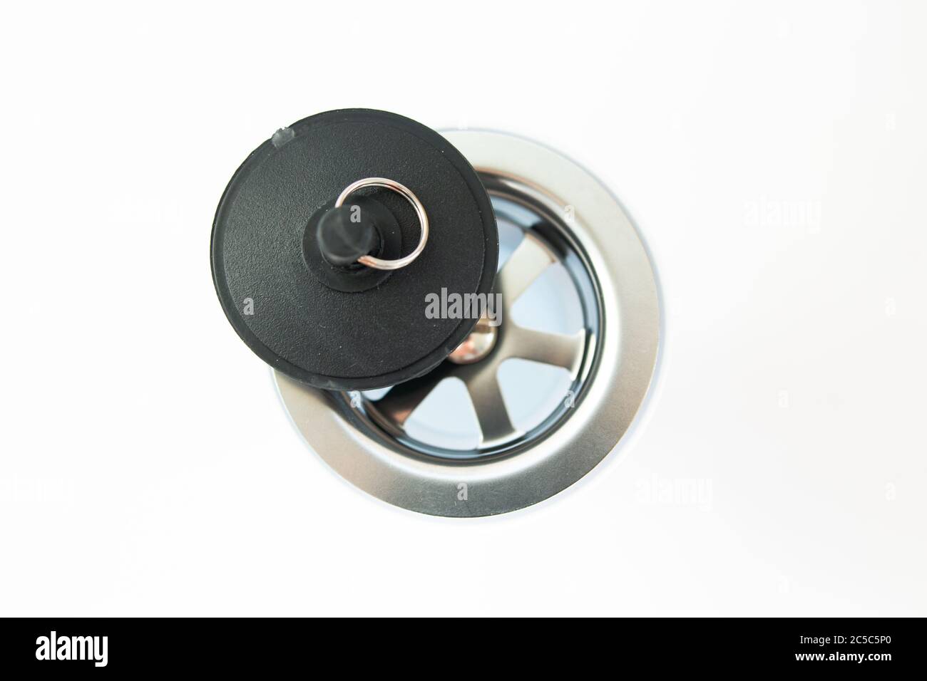 plumbing drain on white background Stock Photo - Alamy