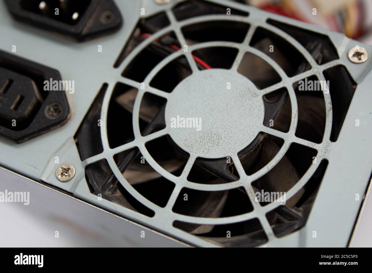 computer power supply on white background Stock Photo - Alamy