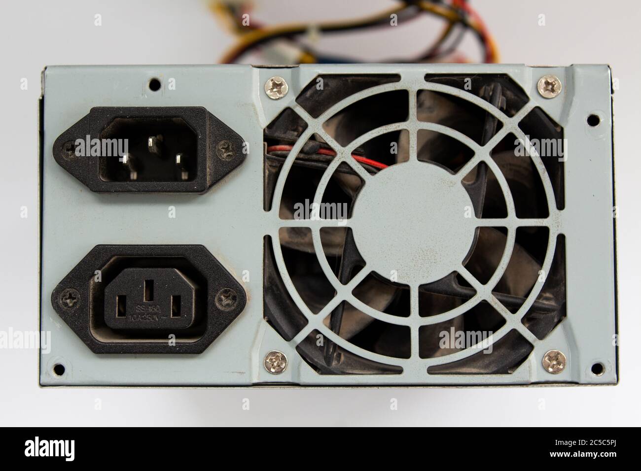 computer power supply on white background Stock Photo - Alamy